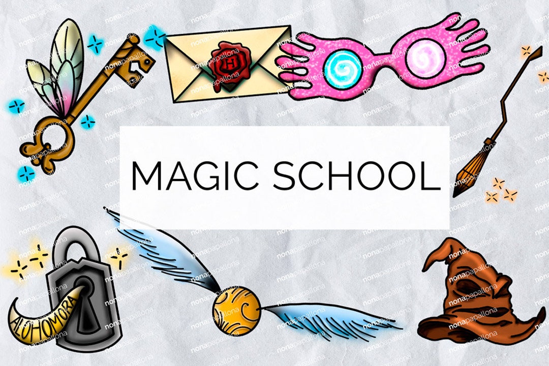 Magic School Clipart Instant Download PNG File - 300 Dpi - Etsy