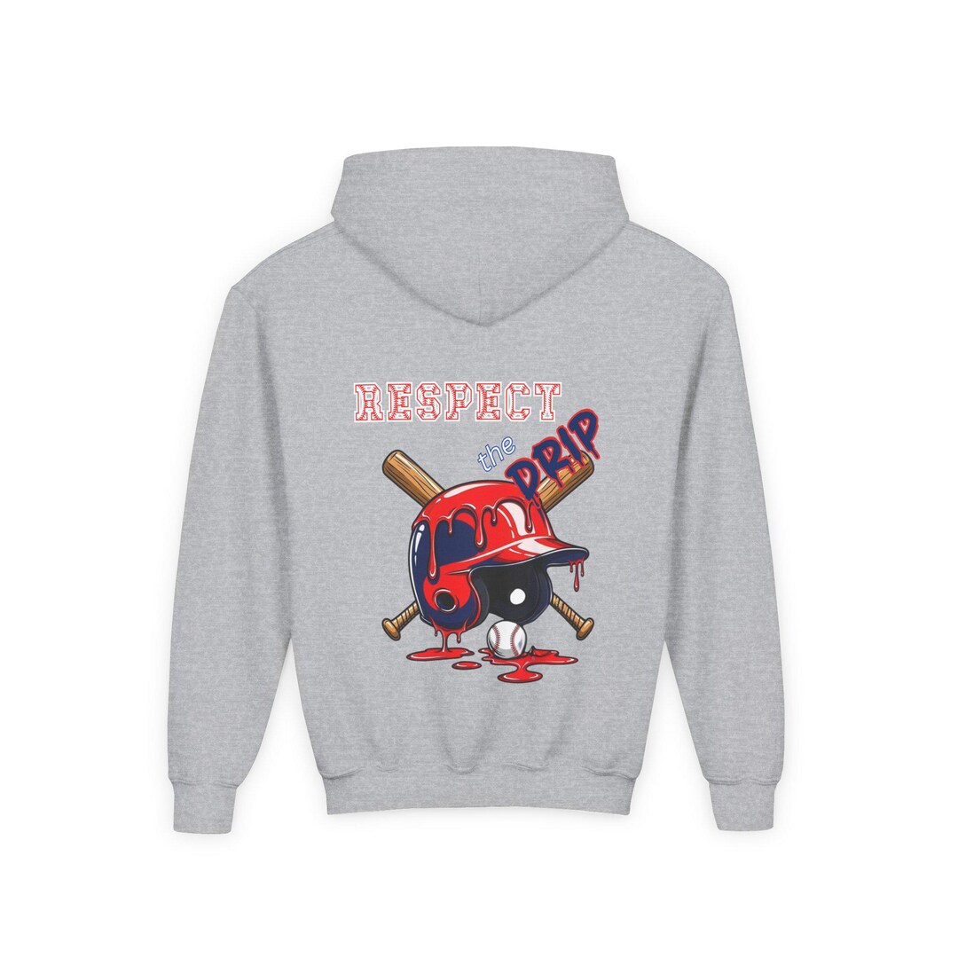 Respect the Drip Hoodie | Dripping Helmet & Bat Graphic - Etsy