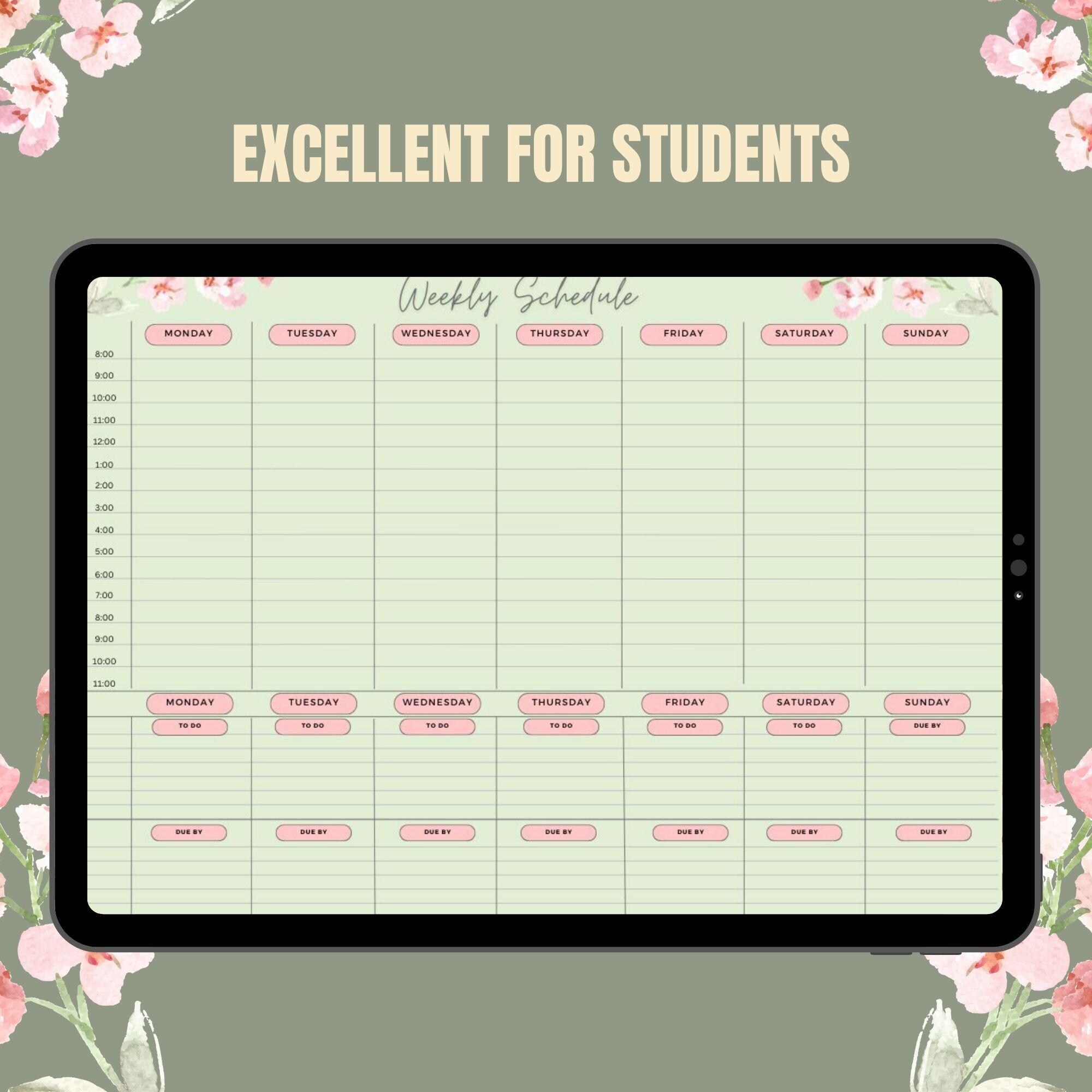 Sage Green Weekly Planner Templates: Undated Student To-do Lists ...