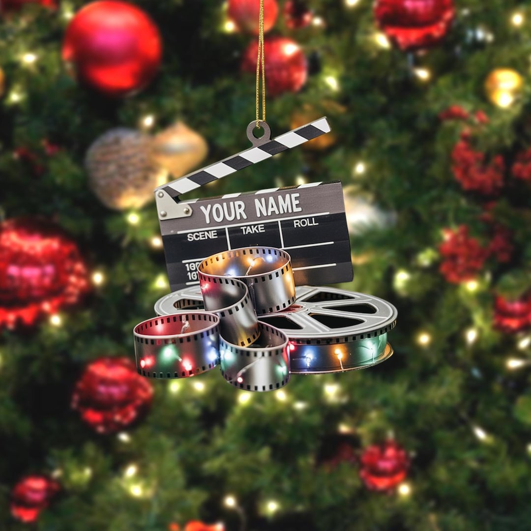 Personalized Film Clapboard Ornament, Movie Christmas Keepsake, Unique ...