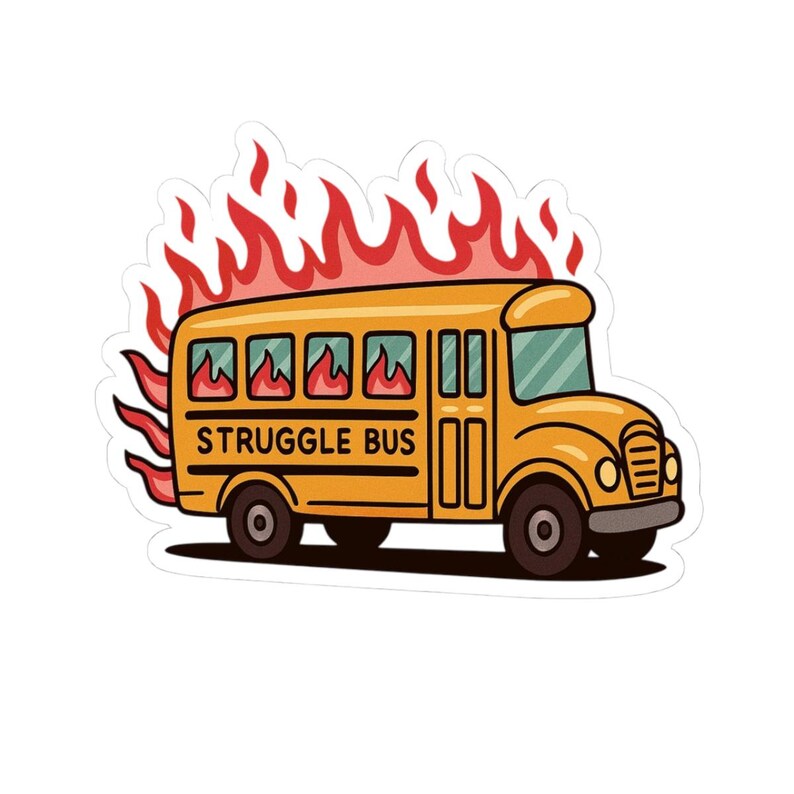 Struggle Bus Stickers, Fun Laptop Decals, Laptop Decor, Gift for ...