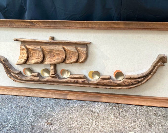 Mid-century Witco Sail Ship Red Wood Fabric Mixed Nice HOLD - Etsy