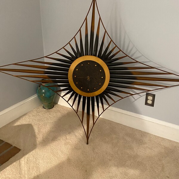 Starburst Clock - Etsy