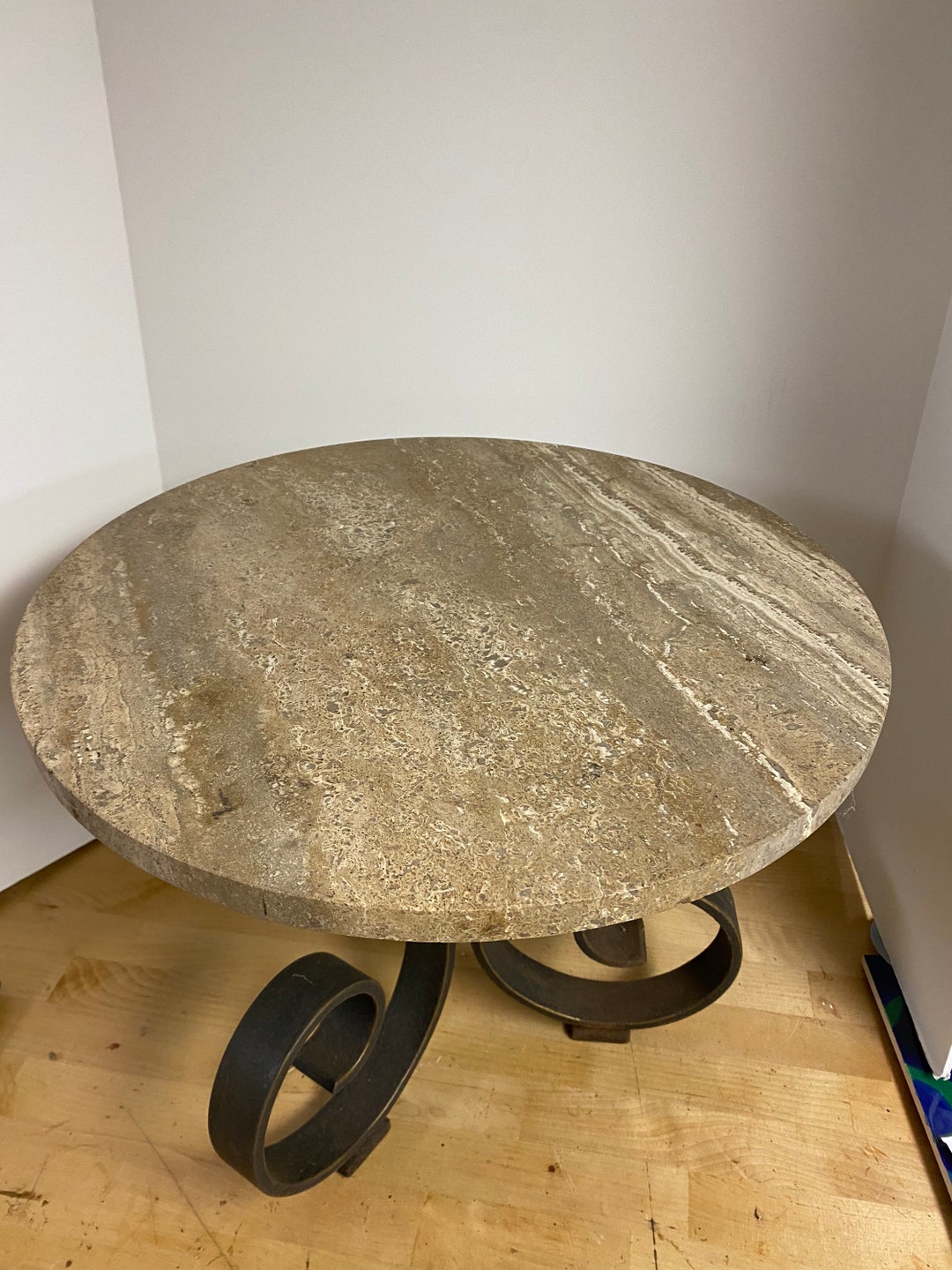 HOLD Mid-century Italian Plant Stand Marble Top Iron Base Nice - Etsy