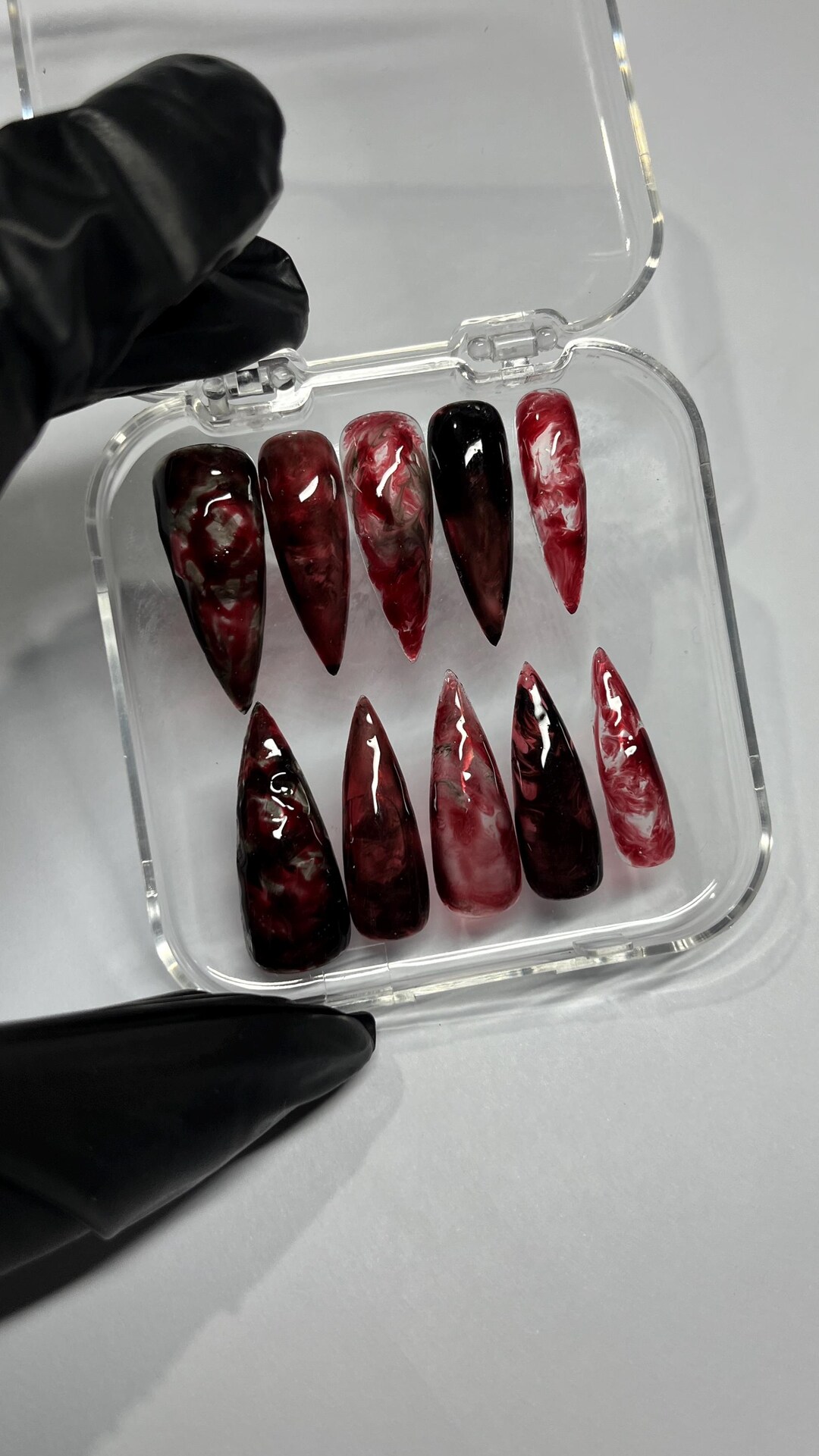 Blood Nails, Blood Press, Gothic Nails Red Vampire With Black, Bloody ...