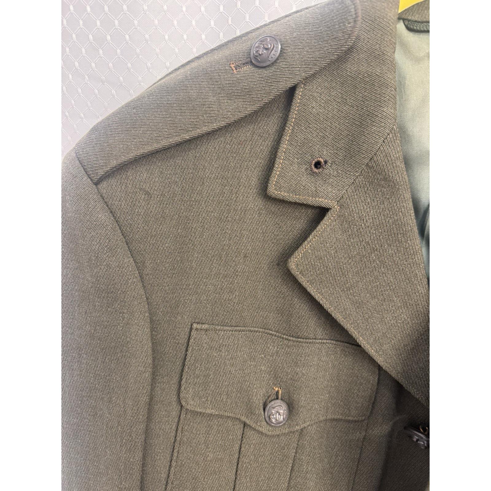 USMC Marine Corps Uniform Alpha Coat Jacket 37 W Belt - Etsy