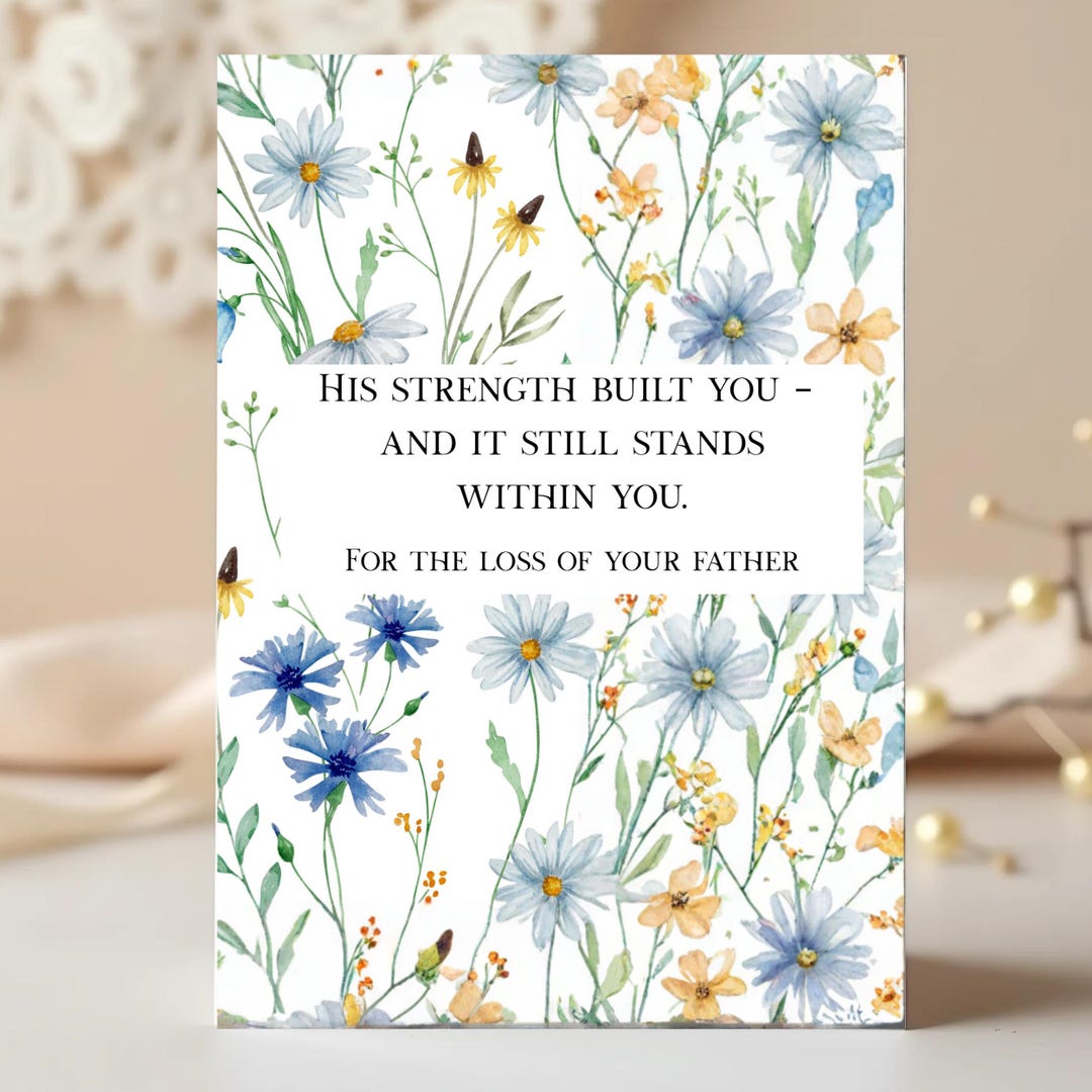 Loss of Father Sympathy Card Printable (instant Download) - Etsy