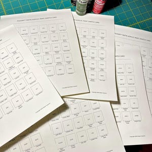 Printable Folkart® MATTE Acrylic Paint Swatch Card (PDF) | Track Your ...