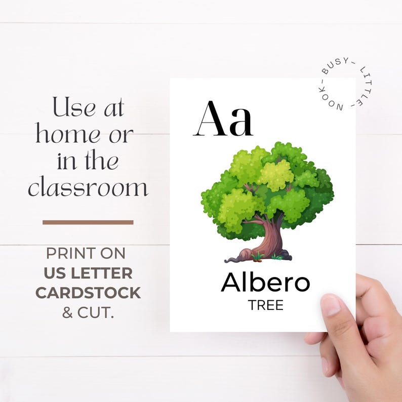 Italian Alphabet Flashcards With English Translations – Bilingual ...