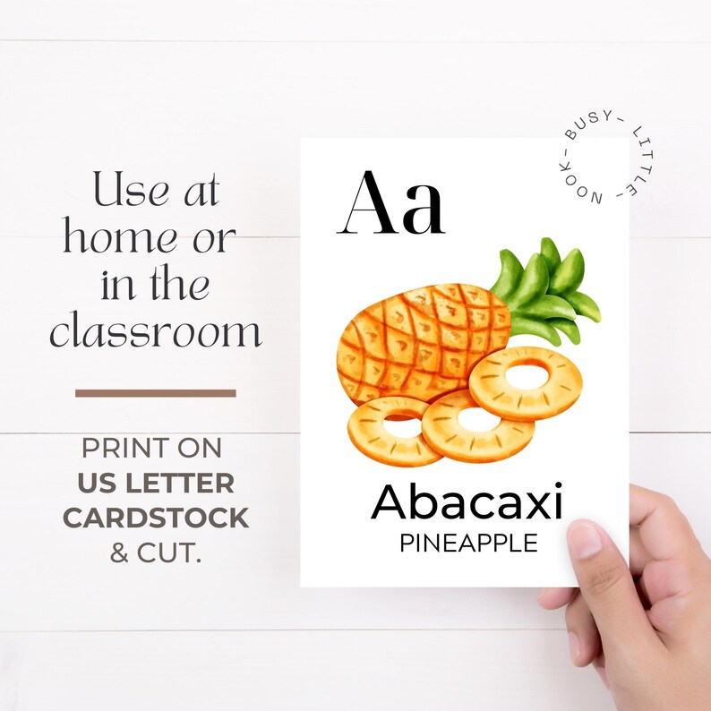 Portuguese Alphabet Flashcards With English Translations – Bilingual ...