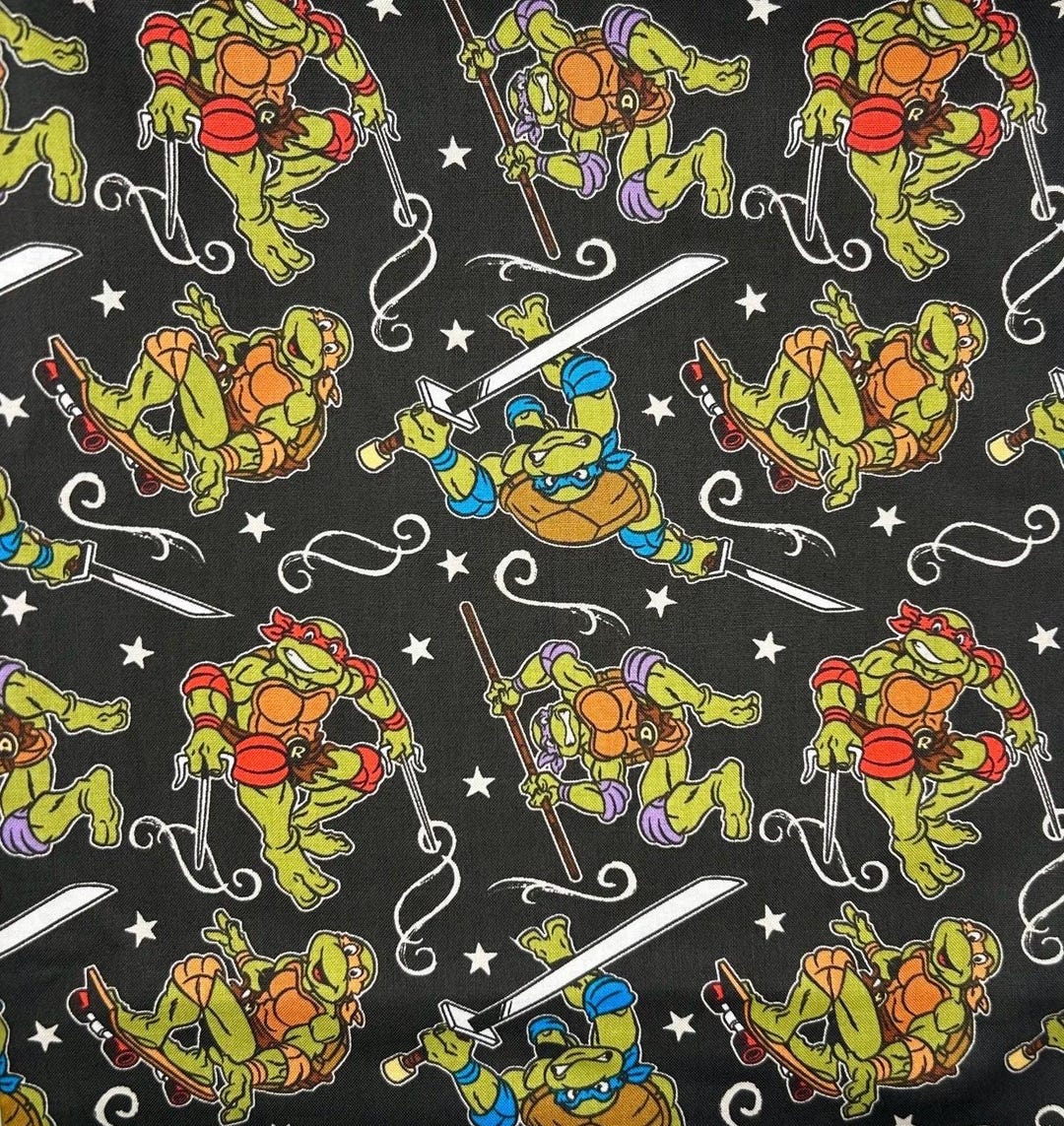 Teenage Mutant Ninja Turtles 100% Cotton Fabric - Etsy