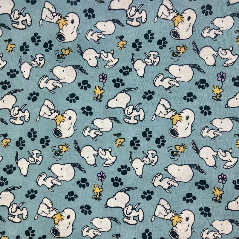 Snoopy Cotton Fabric - Etsy
