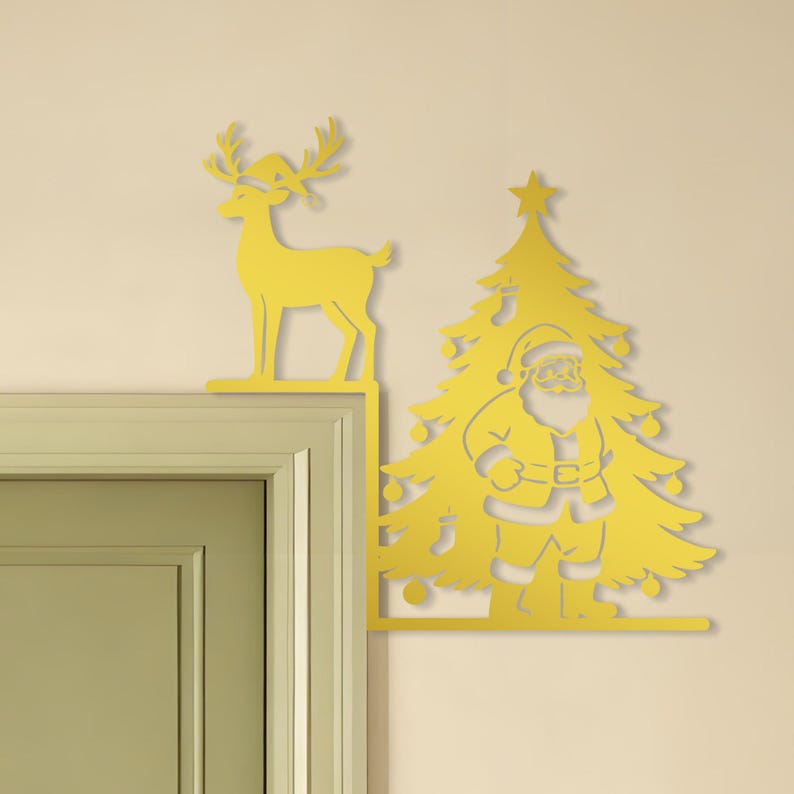 Metal,iron,steel Decor, Wall Decor, Home Decor,santa Claus,reindeer ...