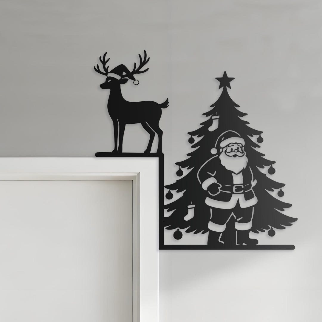 Metal,iron,steel Decor, Wall Decor, Home Decor,santa Claus,reindeer ...