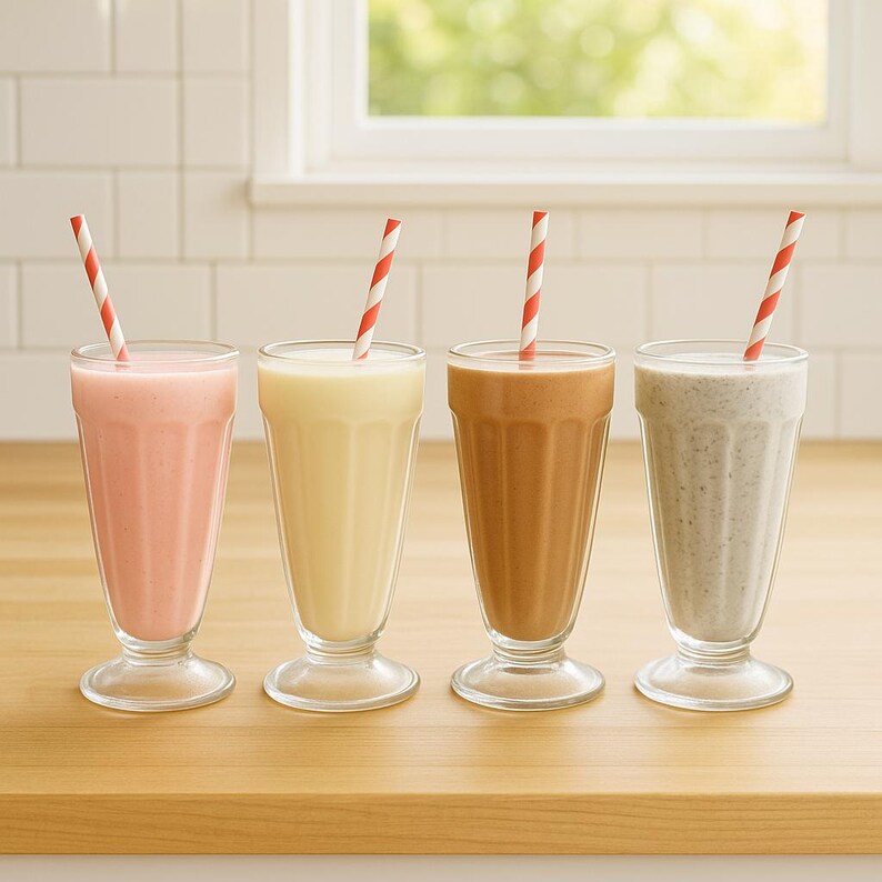 Vintage Libbey Milkshake Glasses - Soda Fountain Parlor Style, Set of 4 - Etsy