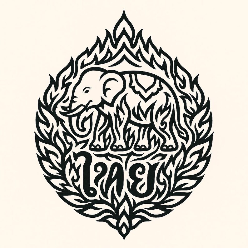 Thai Style SVG for T-shirt Design, Thai Digital Art for T-shirts, Thai ...