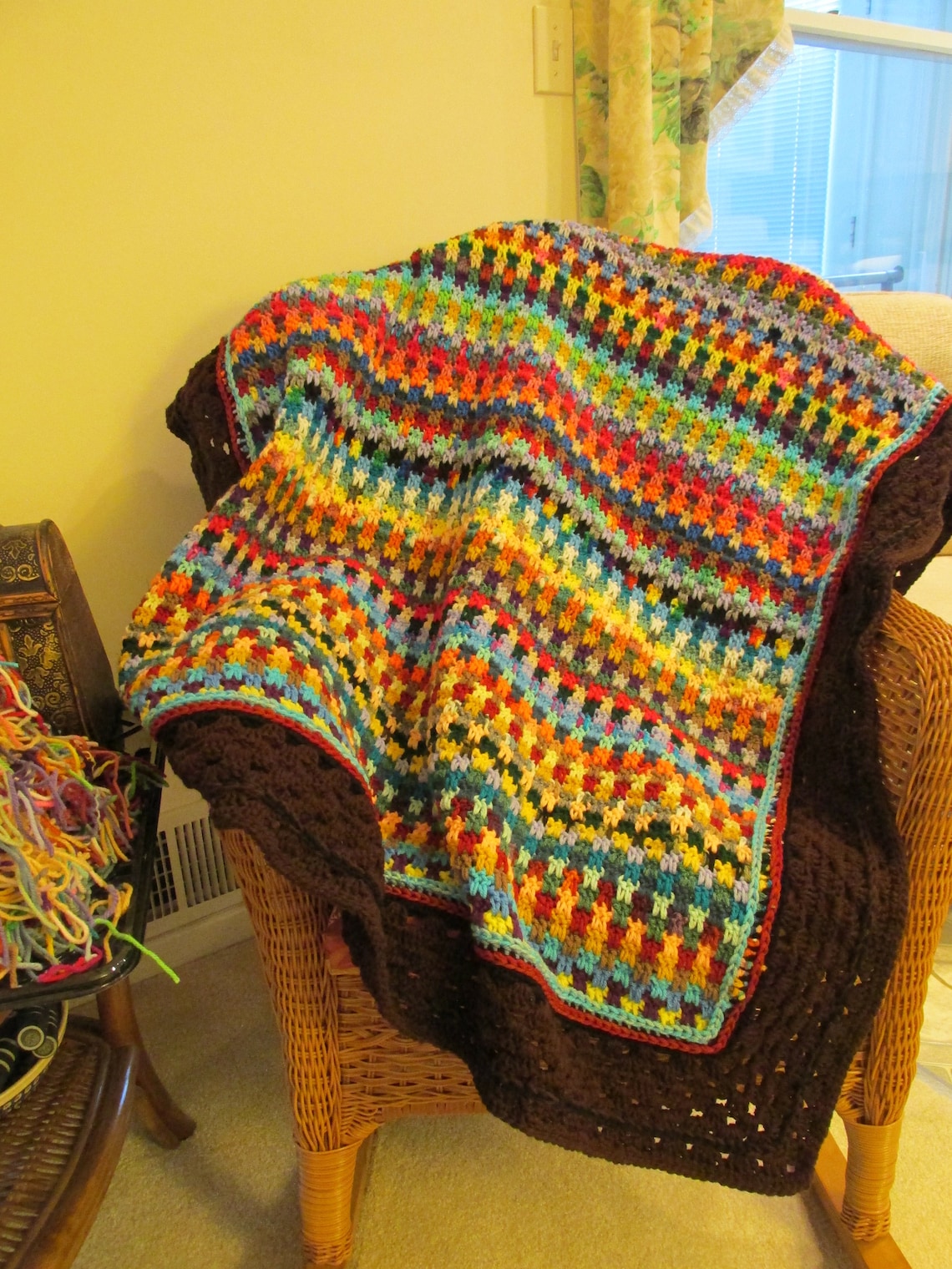 Easy Drop Stitch Crochet Afghan Pattern by Skerin Addictive! - Etsy