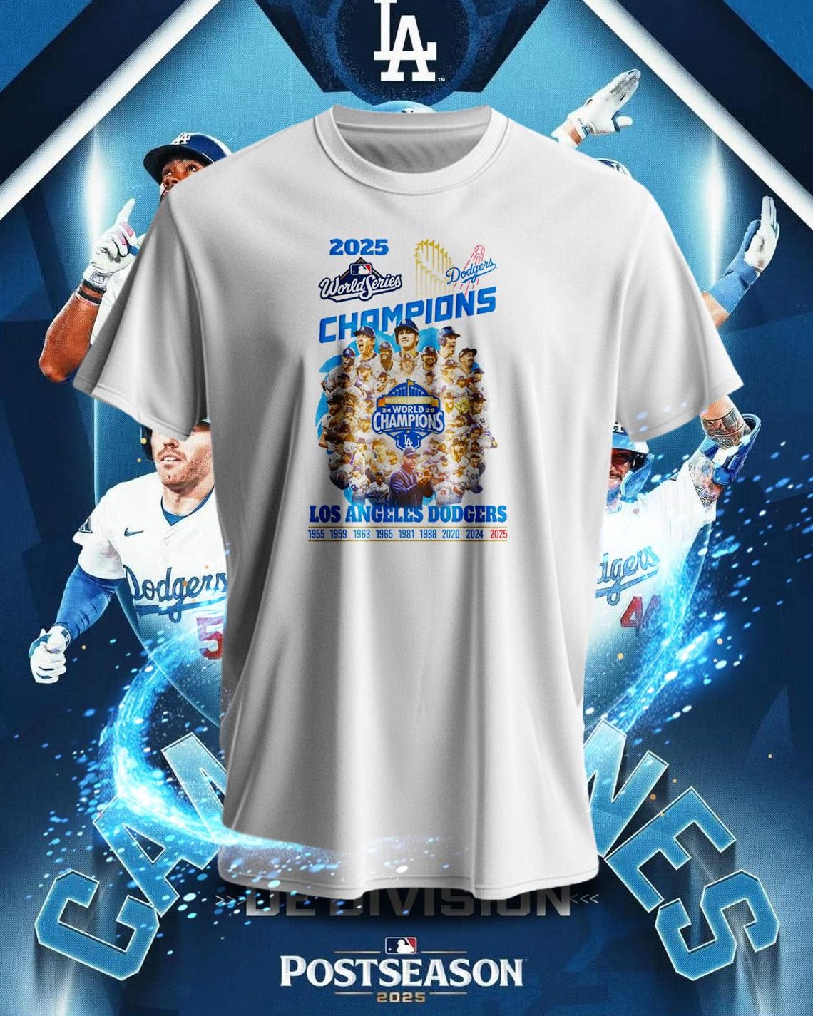 Dodgers LA Back to Back World Champions 2025 Logo PNG DTF 300 Dpi - Etsy