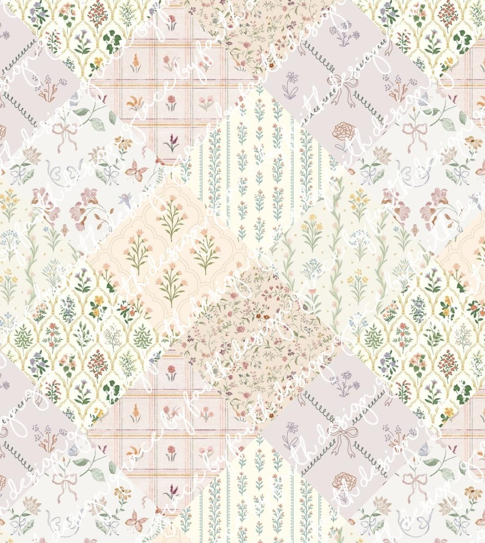 Neutral Boho Diamond Patchwork Seamless File - Etsy