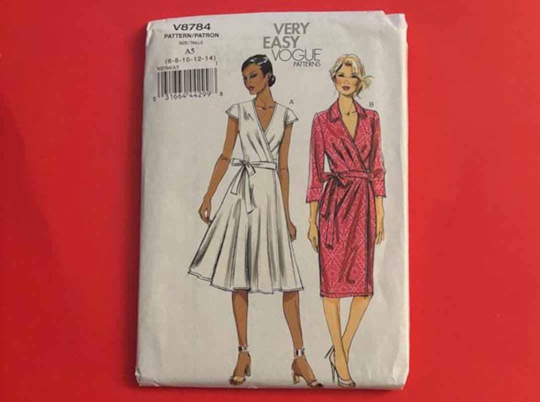 Vogue Sewing Pattern Very Easy Vogue V8784 Misses' Dress Size A5 6-8-10 ...