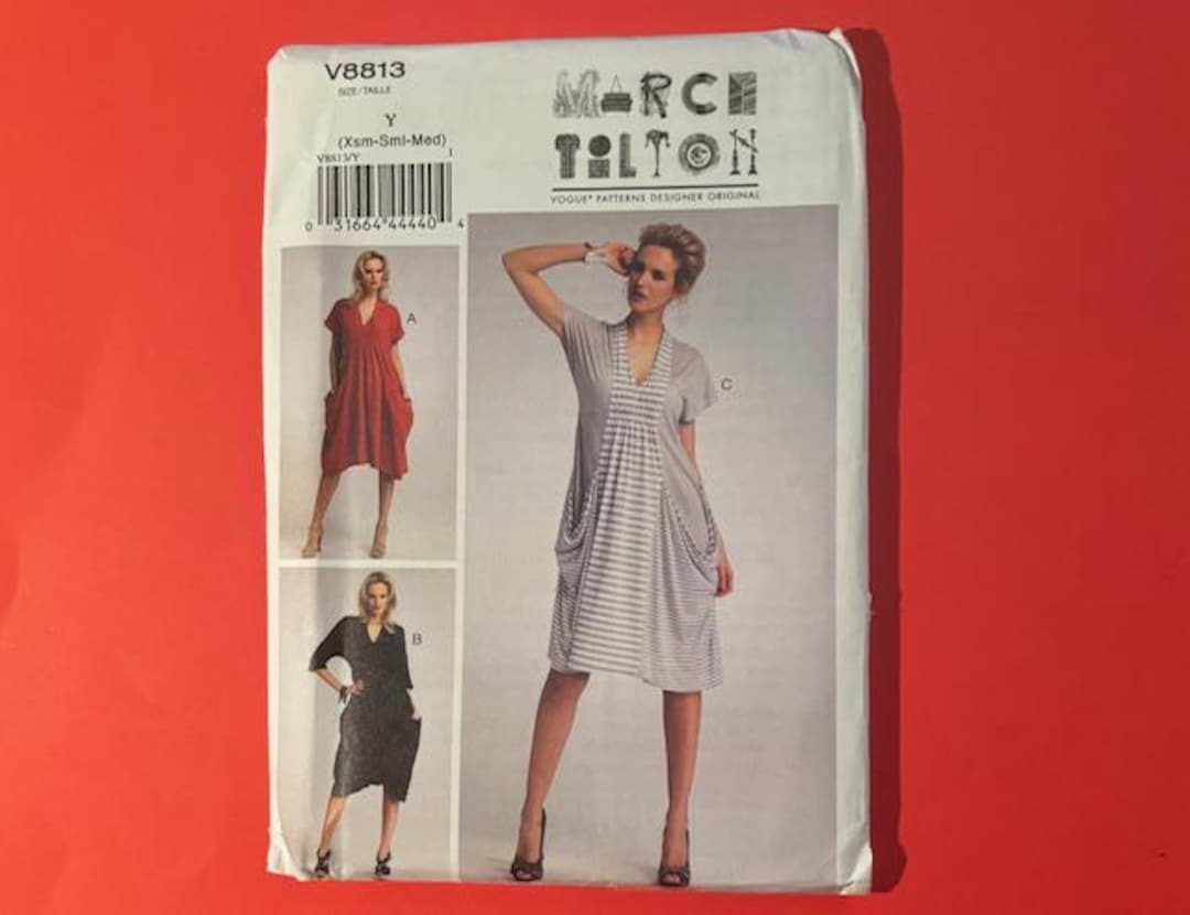 Vogue Sewing Pattern Marcy Tilton V8813 Misses' Dress Size Y Xsm-sml ...