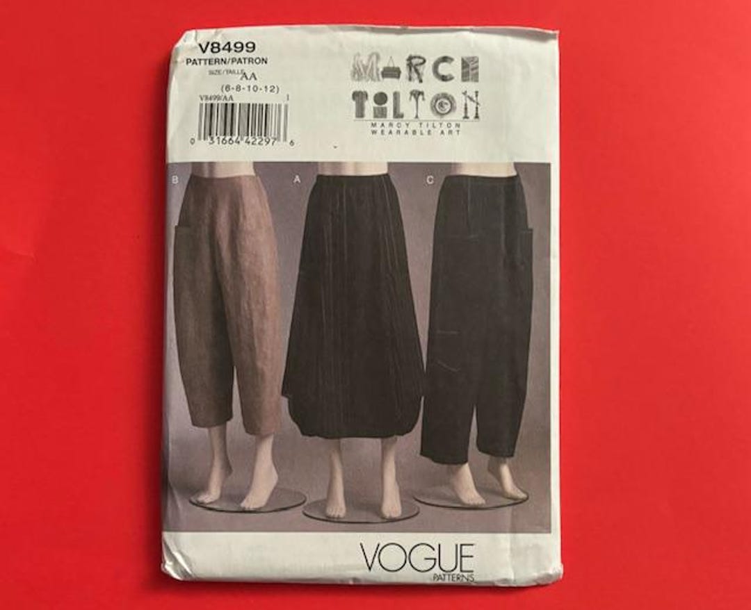Vogue Sewing Pattern Marcy Tilton V8499 Misses' Skirt and Pants Size AA ...