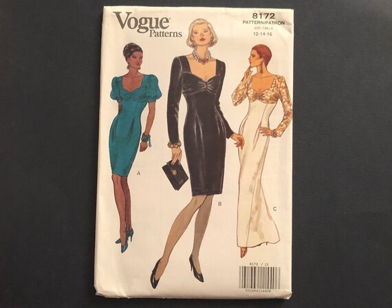 Vogue Sewing Pattern 8172 Misses' Evening Dress Size - Etsy