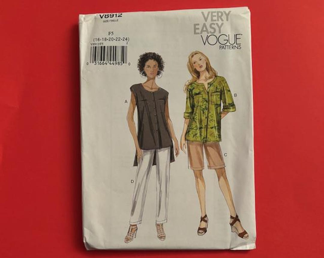 Vogue Sewing Pattern Very Easy Vogue V8912 Misses Top, Shorts and Pants ...
