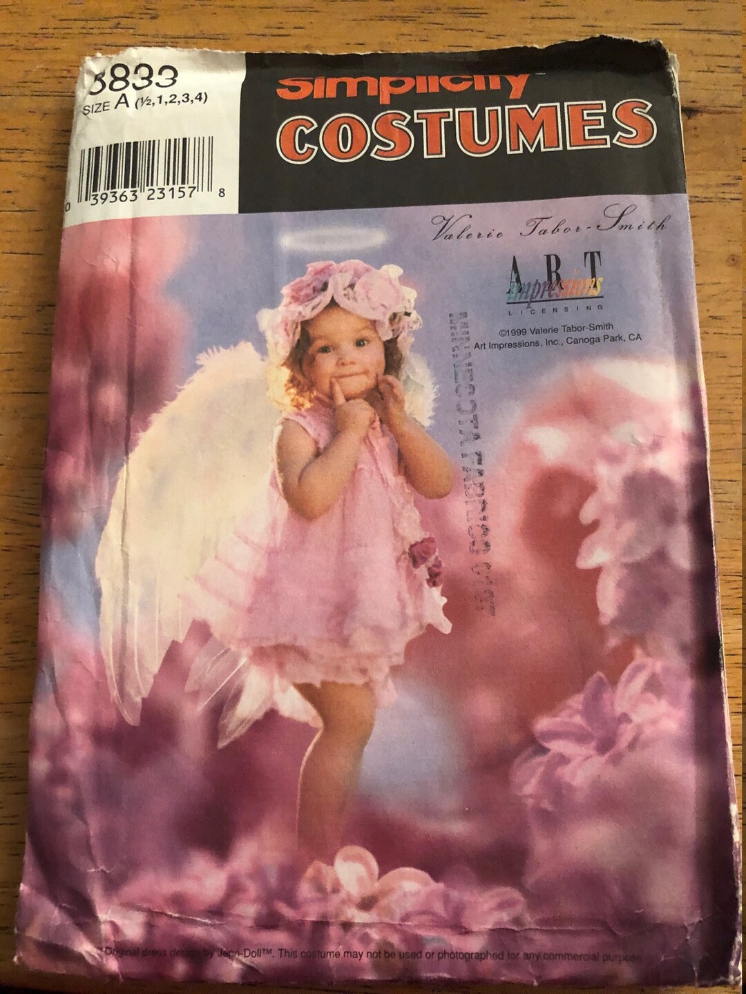 Simplicity Costumes Sewing Pattern 8833 Toddlers' Size A 1/2, 1, 2, 3 ...