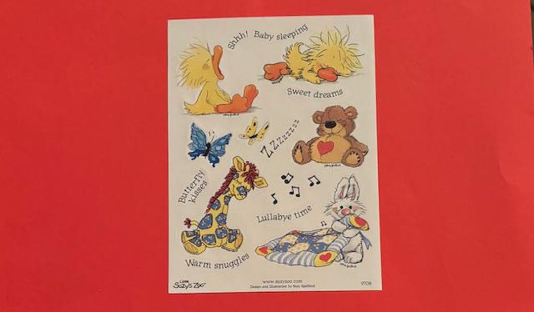 Little Suzy's Zoo Scrapbooking Sticker Sheet #9708 Witzy, Patches, Boof ...
