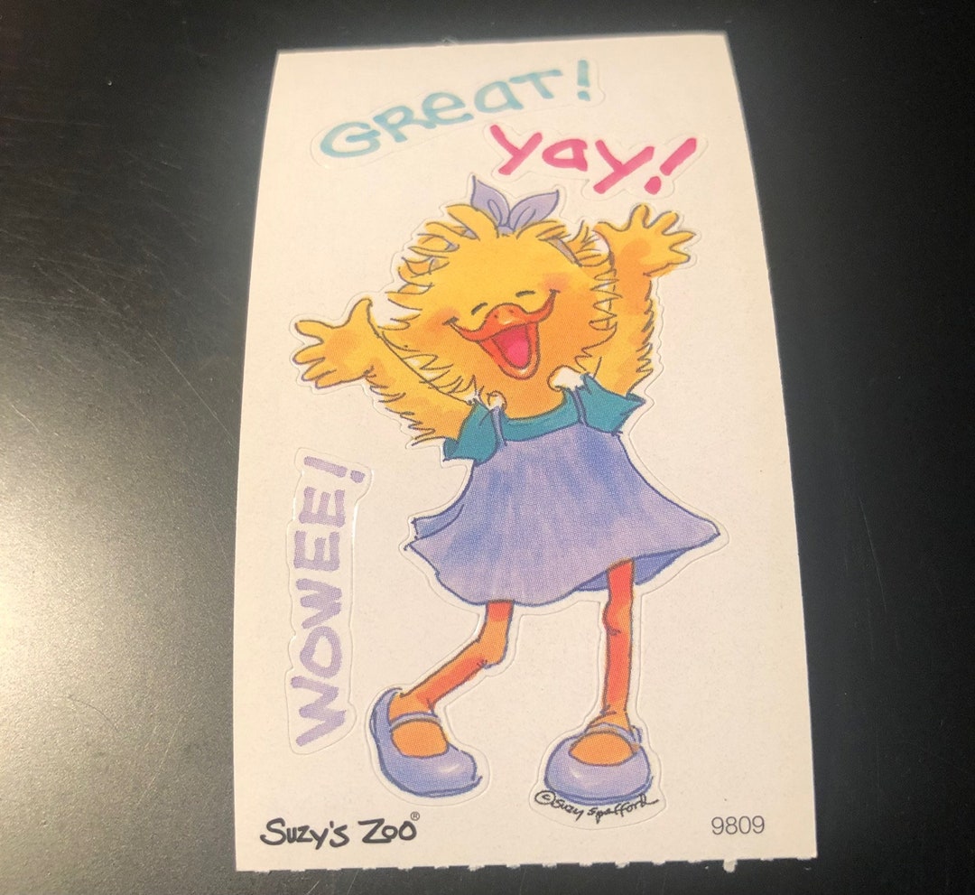 Suzy's Zoo Scrapbooking Sticker Sheet 9809 Great Wowee Yay - Etsy