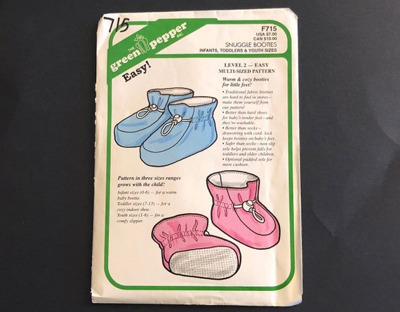 Uncut Sewing Pattern Green Pepper F779 Sizes Adult & Children Craft ...