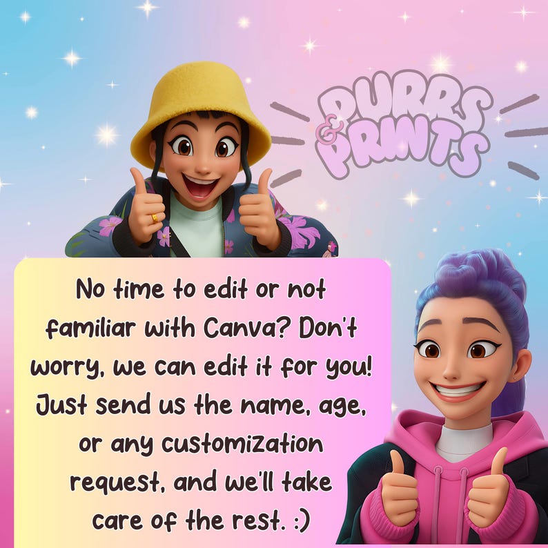 K-pop Demon Hunter Thank You Tags | Editable Favor Tag | Printable ...