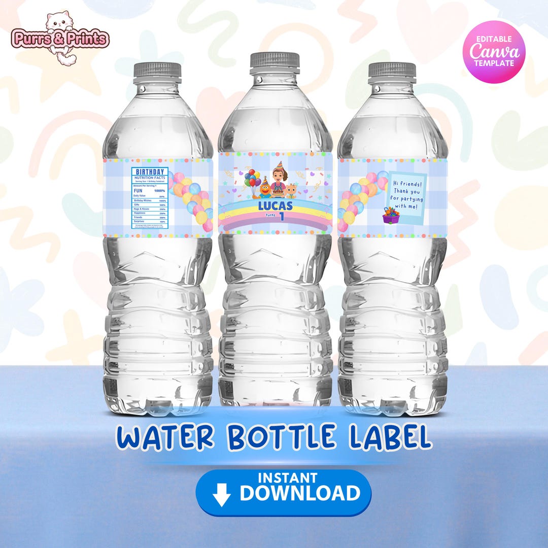 Editable Ms Rachel Water Bottle Labels 16oz | Editable Drink Wrapper ...