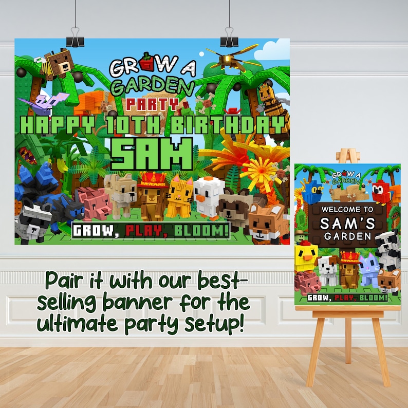 Editable Roblox Grow a Garden Birthday Party Favor Tags, Blox Caprisun ...