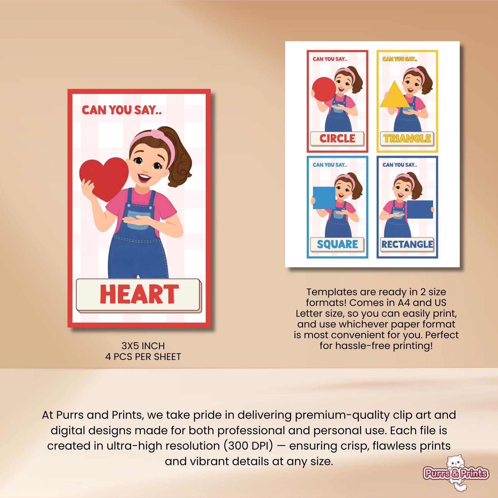 Ms Rachel Shapes Flash Cards | 12 Printable Learning Cards ...
