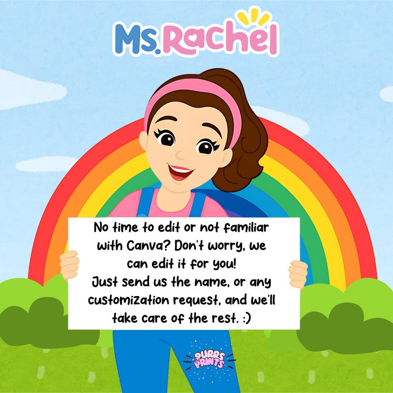 Editable Ms Rachel Gable Box Labels | Printable Party Favor | Pink ...