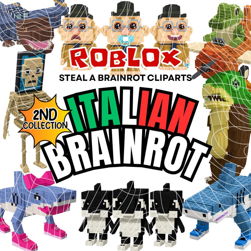 Printable steal a brainrot roblox papercraft - Etsy México