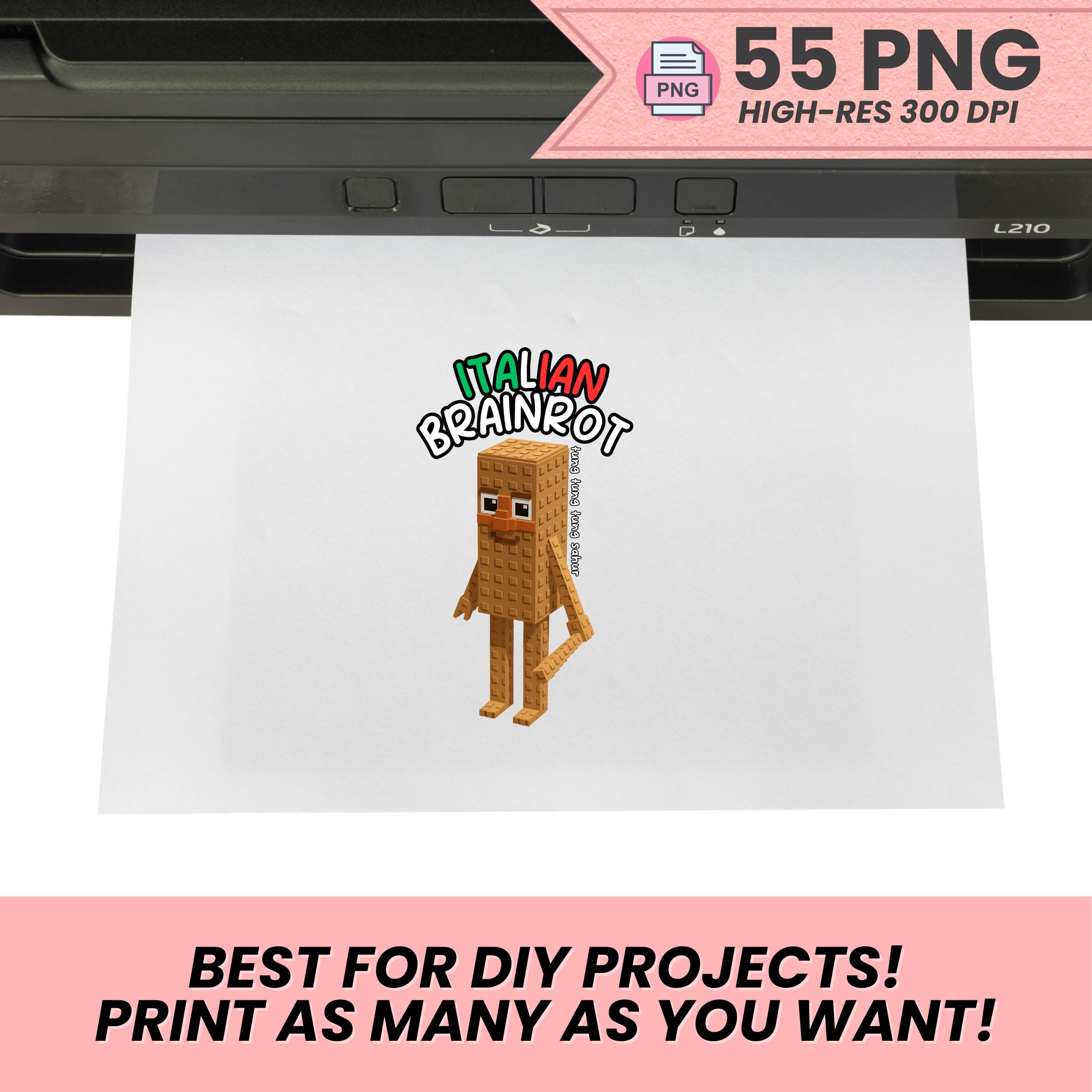 Roblox Brainrot Clipart, 55 PNG, 300 DPI, Steal a Brainrot Stickers ...