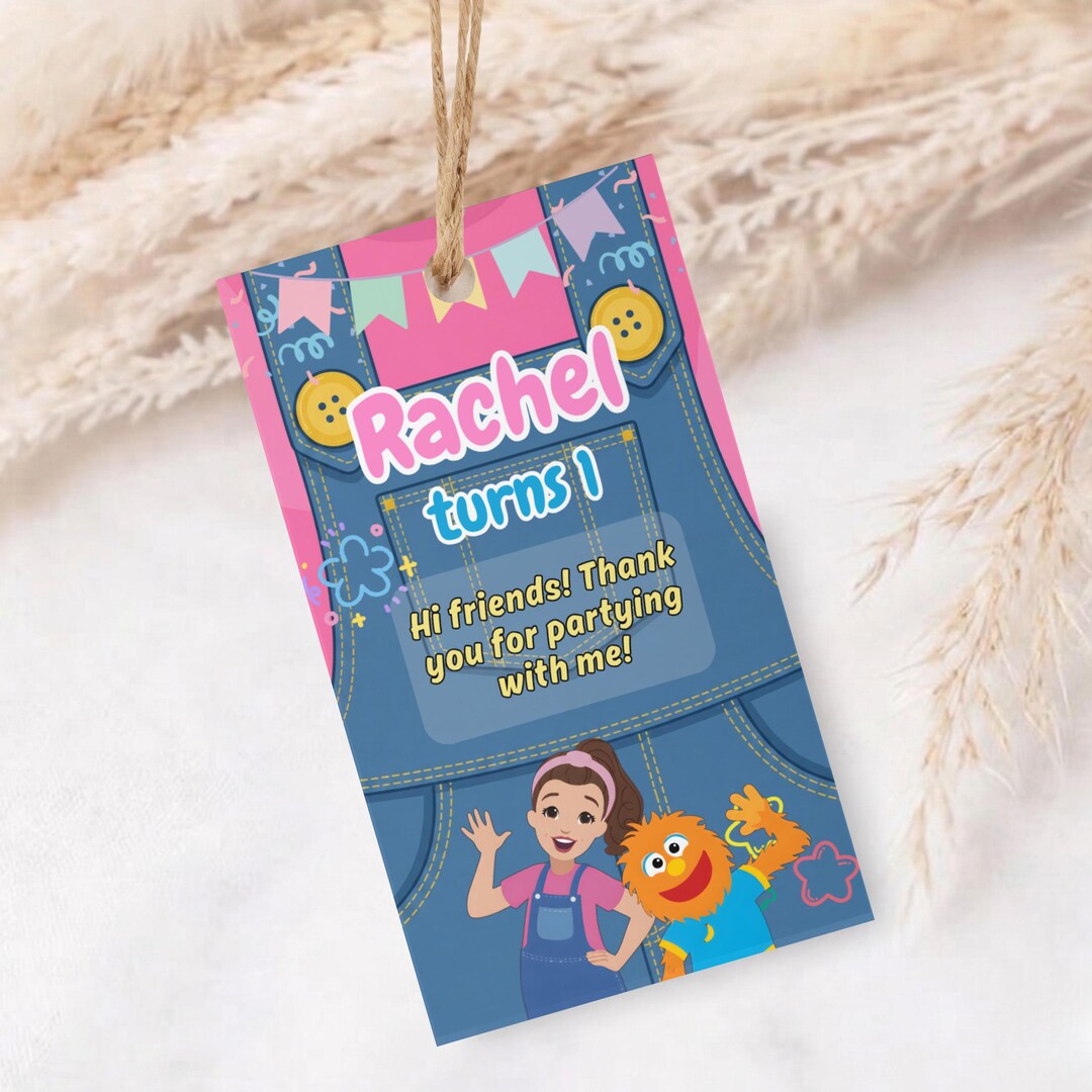 Ms Rachel Thank You Tags | Printable Favor Tag | Pink Birthday Gift ...