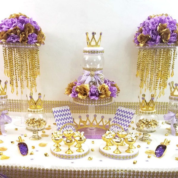 Purple and Gold Baby Shower Decorations - Etsy