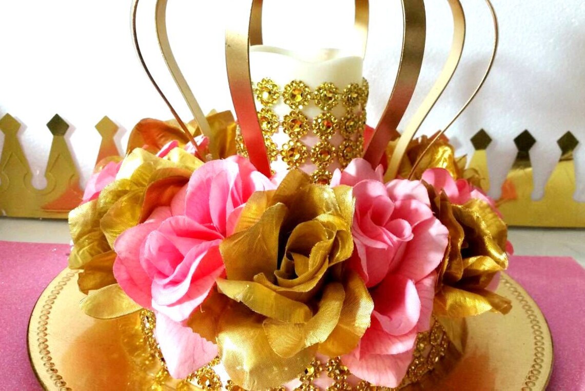 Crown Royal Princess Baby Shower Centerpiece / Girls Pink and - Etsy