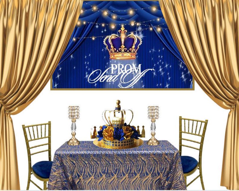 Crown Royal Prince Baby Shower Centerpiece / Boys Royal Blue and Gold ...