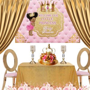 Crown Royal Princess Baby Shower Centerpiece / Girls Pink and Gold Baby ...