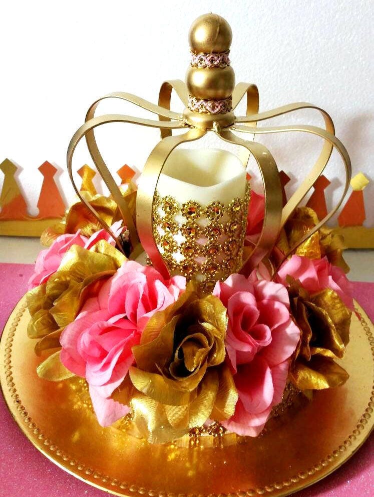 Crown Royal Princess Baby Shower Centerpiece / Girls Pink and - Etsy
