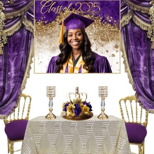 Purple and Gold CROWN Centerpiece / Royal Purple and Gold Prince ...