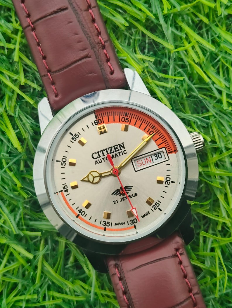 Vintage Citizen Automatic Movement No-8200 Day-date Japan Made Silver ...