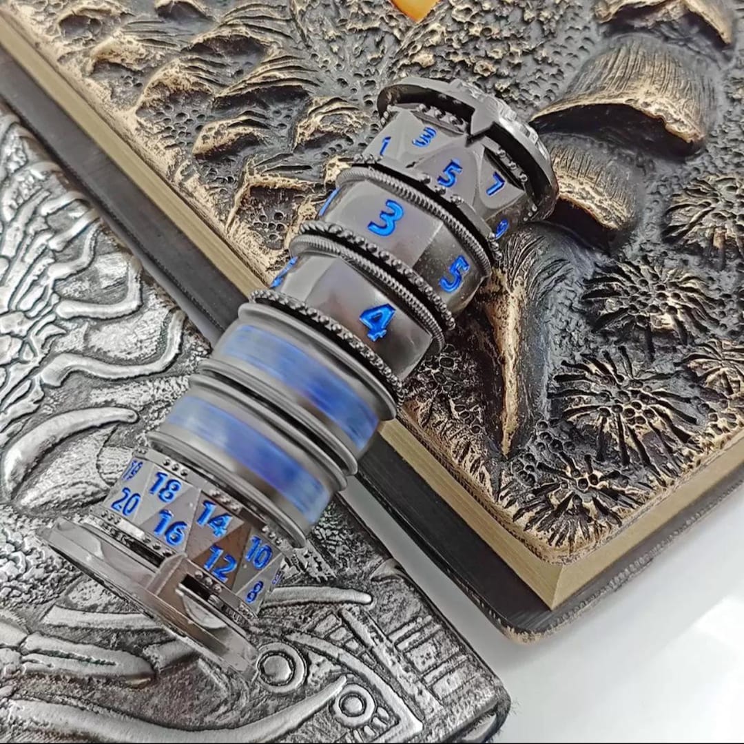 Metal Dnd 6-in-1 Revolver Dice Tower | Weighted Metal Dice Roller ...