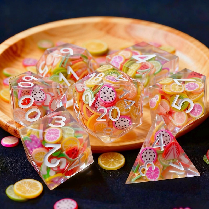 Fruit Resin Dice - Etsy