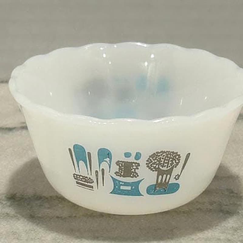 Fire King Blue Custard Cups - Etsy